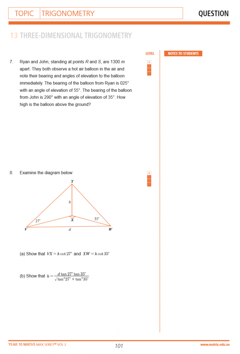 Part 4: Year 10 Further Trigonometry (Applications) | Year 10 Maths Guide