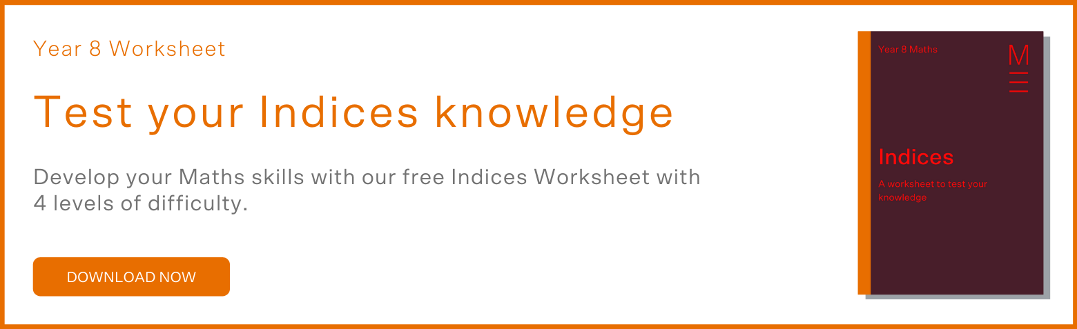 Part 1: Indices | Free Year 8 Maths Worksheet Download
