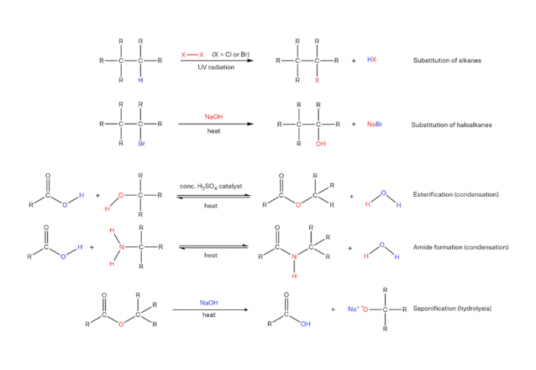 List of Chemical Reactions Year 12 HSC Chemistry Students Must Know