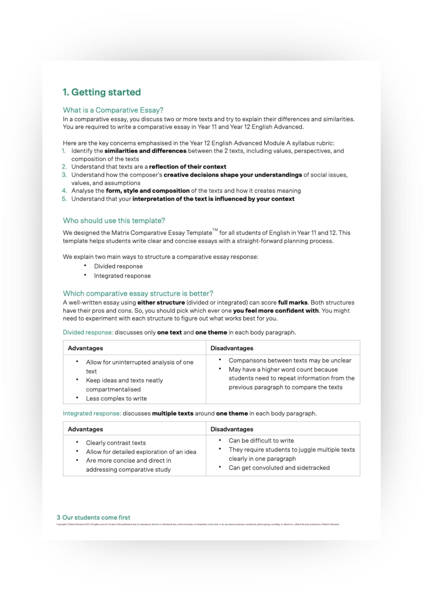 Free Comparative Essay Planner Downloadable Free Comparative Essay Planner Downloadable