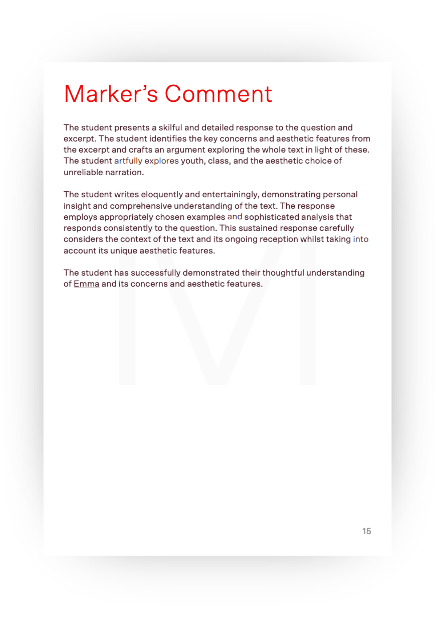 Free Emma Annotated Essay Downloadable