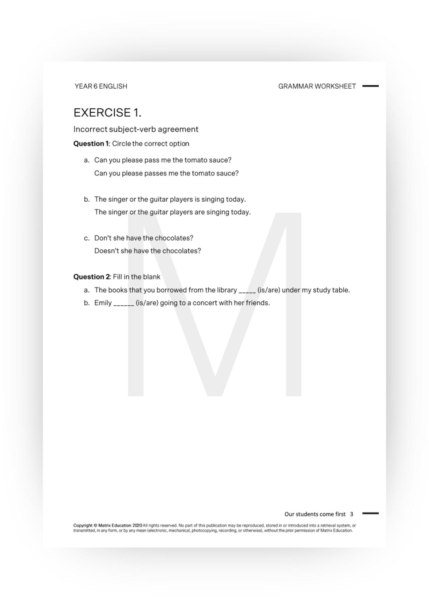 Free Year 6 Grammar Worksheet Downloadable Free Year 6 Grammar Worksheet Downloadable