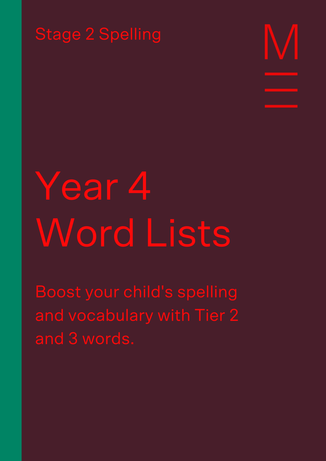 Year 3 and 4 Spelling Word Lists