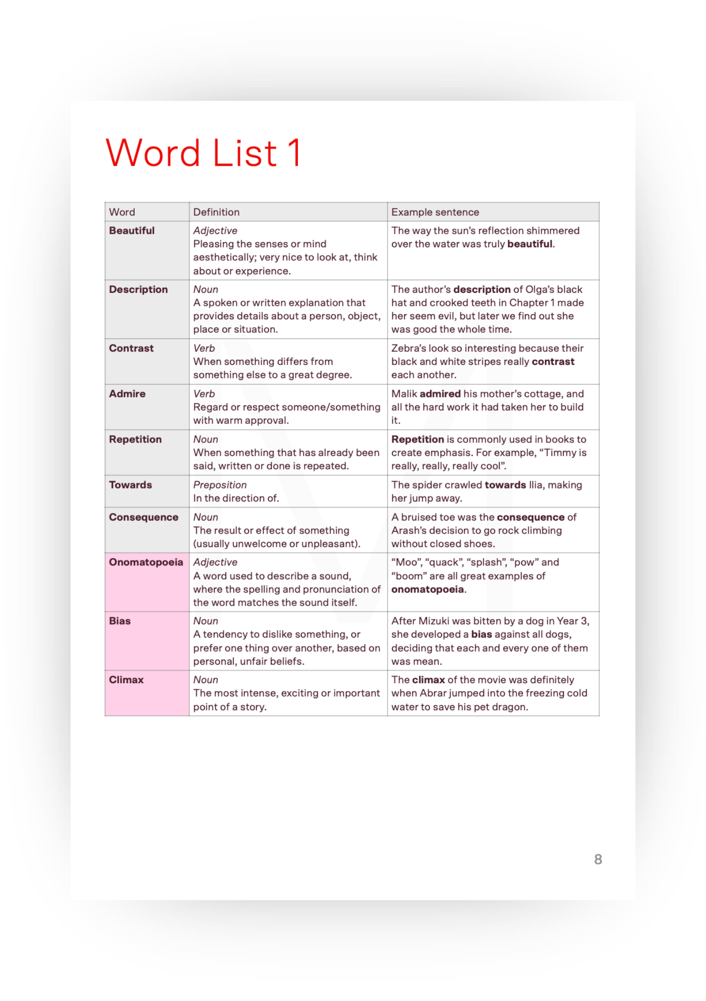 Free Year 3 Word Lists Worksheet Free Year 3 Word Lists Worksheet
