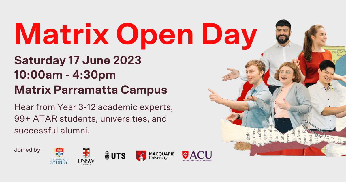 Matrix Open Day 2023 - Free HSC Careers Expo at Parramatta