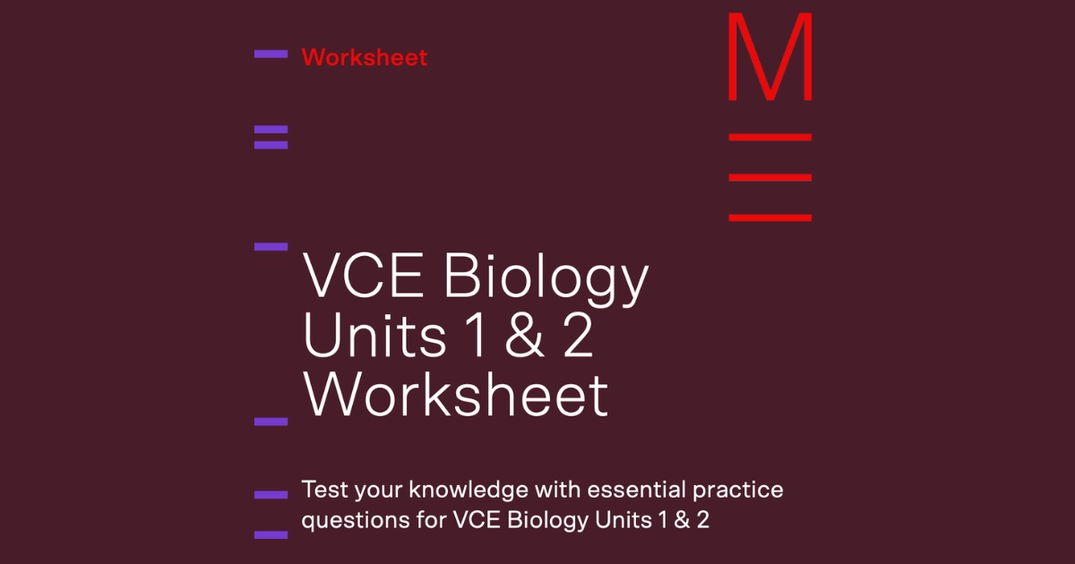 Free VCE Biology Unit 4 Area of Study 1 Worksheet
