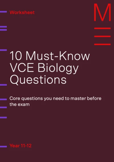 Free VCE Biology Units 1 & 2 Practice Worksheet Download